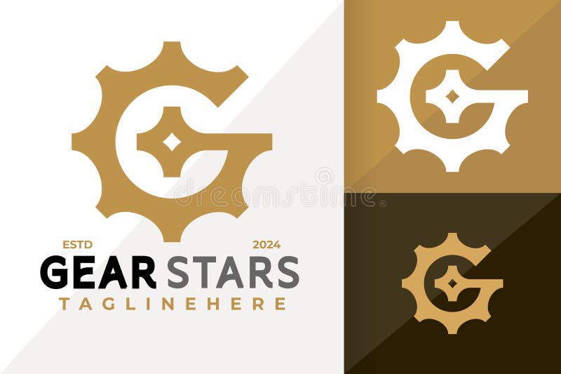 Letter G Gear Star Logo Icon Vector Design Stock Vector - Illustration ...