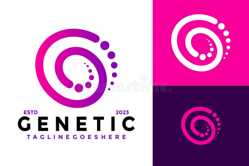Letter G Genetic Logo Design Vector Symbol Icon Illustration Stock ...