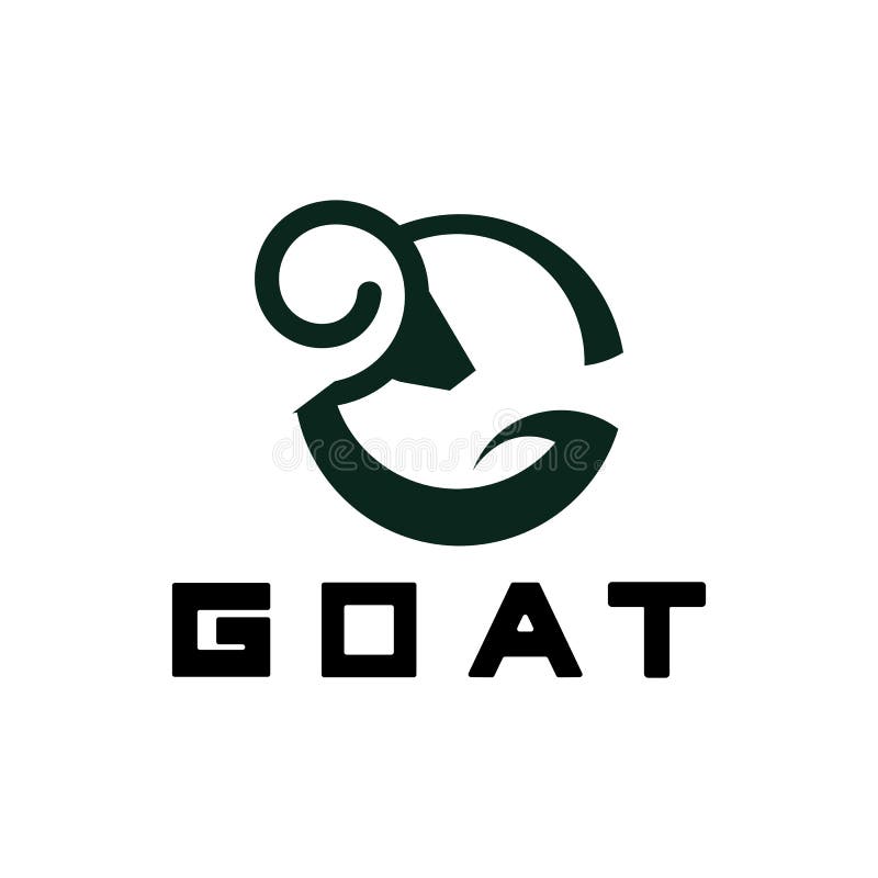 Letter G Goat Head Logo-Vector Illustration Stock Vector - Illustration ...
