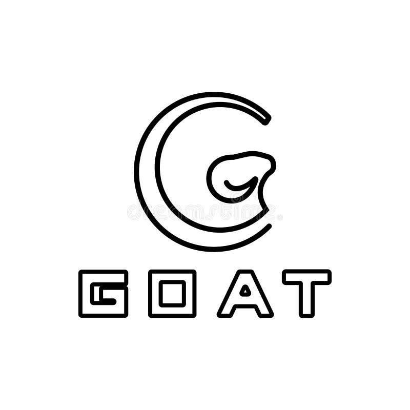 Letter G Goat Head Logo-Vector Illustration Stock Vector - Illustration ...