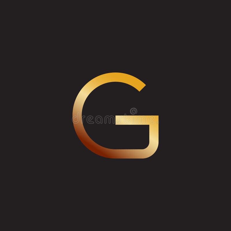 Letter G Golden Gradient Geometric Logo Vector Stock Vector ...