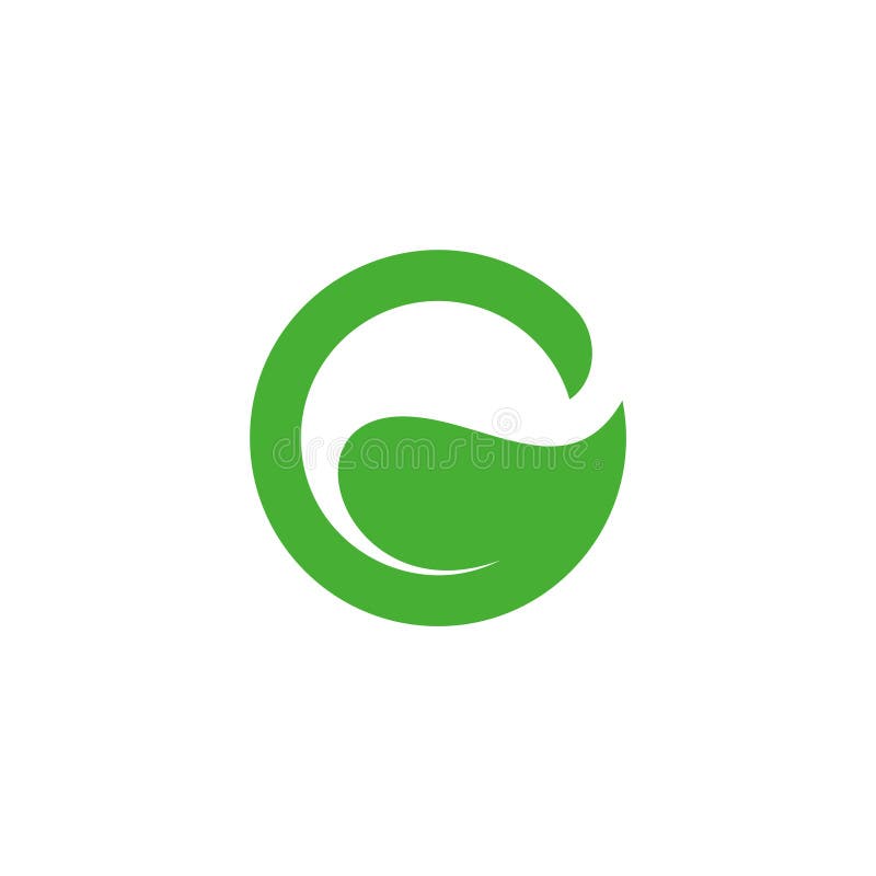 Letter G Green Leaf Circle Motion Logo Vector Stock Vector ...
