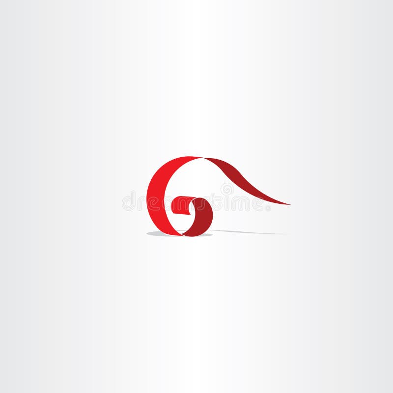 Letter G 6 Icon Vector Red Logo Symbol Sign Stock Vector - Illustration ...