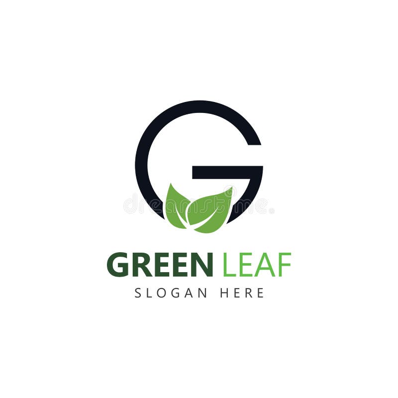 Letter G Leaf Icon Logo Design Concept. Stock Vector - Illustration of ...