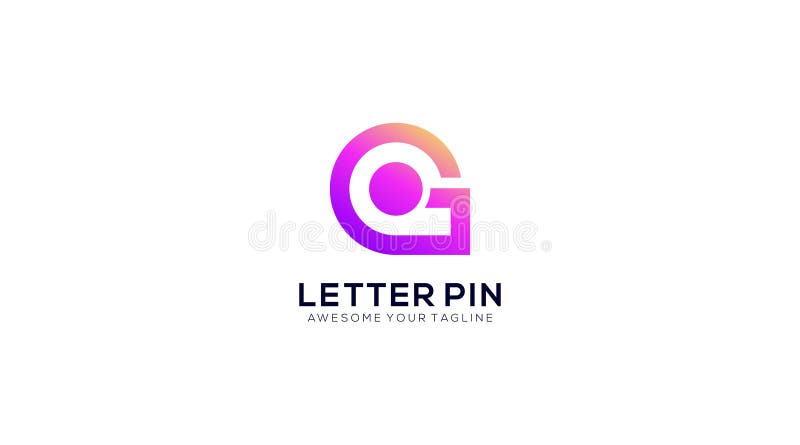 Letter G with Location Symbol Logo Design Icon Vector Stock Vector ...