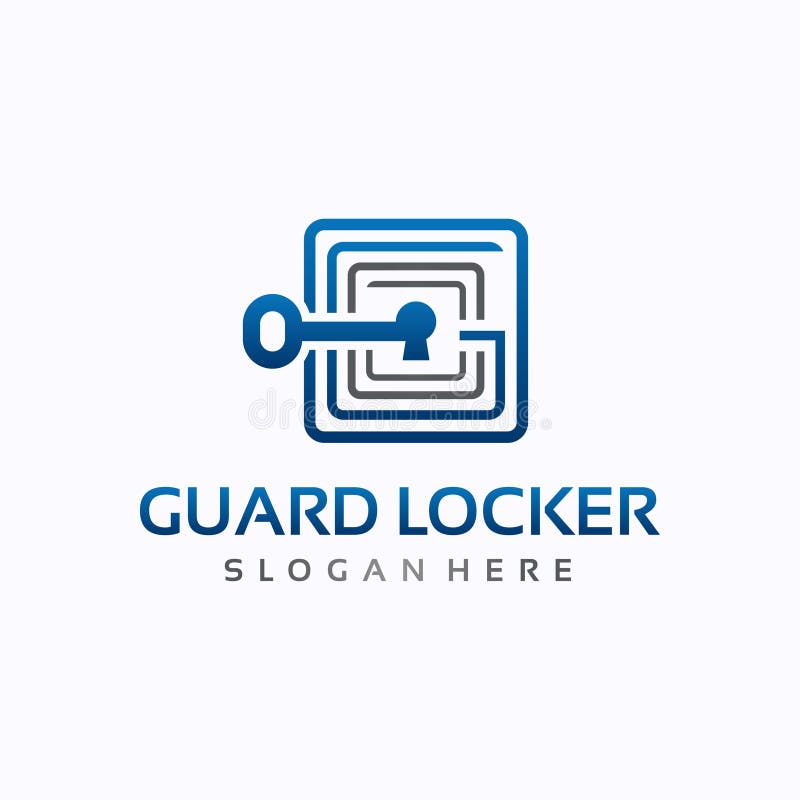 Letter G Locker Logo Design Template Stock Illustration - Illustration ...