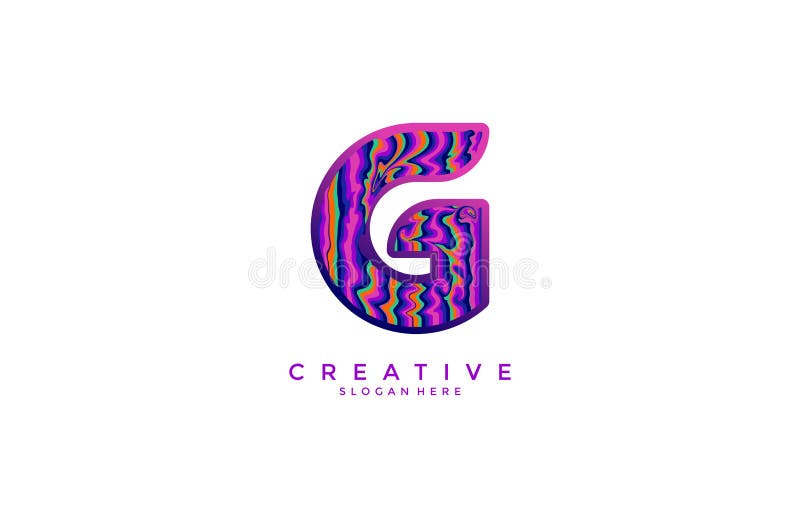 Letter G Logo Abstract Stylish Shape Sharp Design Stock Illustration ...
