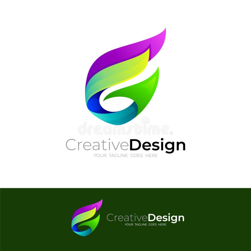 Letter G Logo and 3d Colorful, G Icons Stock Vector - Illustration of ...