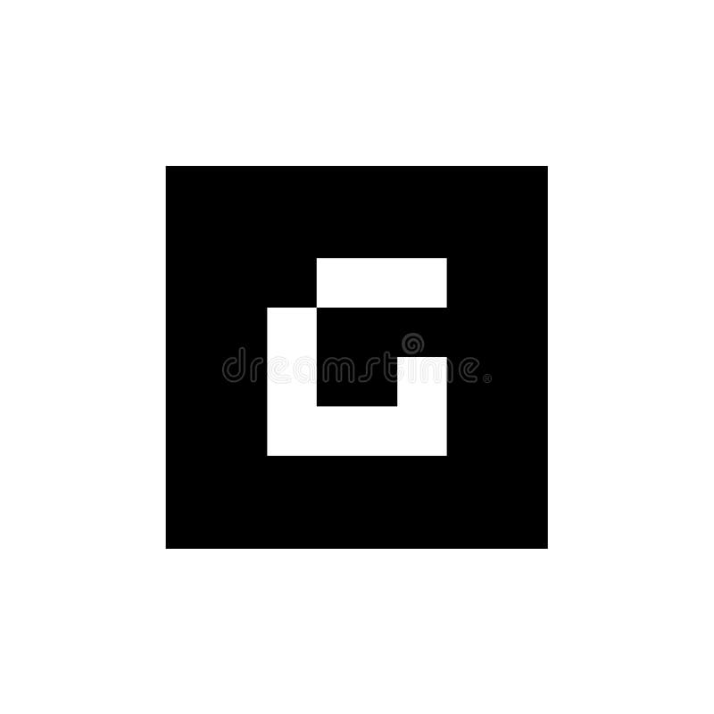 Letter G Logo, G Letter Vector Logo, Logo G with Square Shape, Black ...