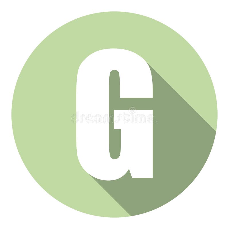 Letter G with a Long Shadow. Vector Illustration EPS10 Stock ...