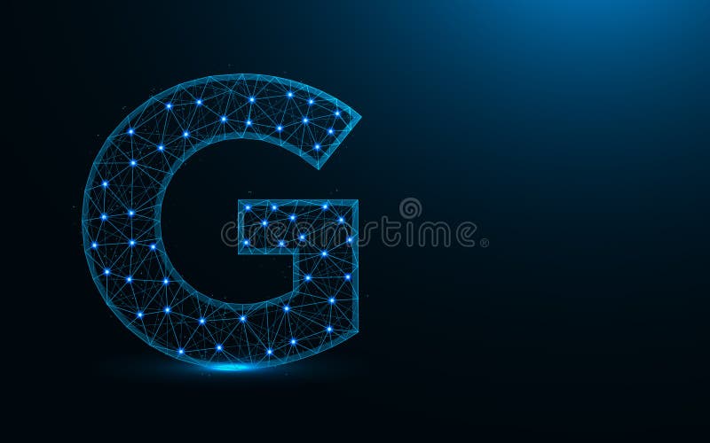 Letter G Low Poly Design, Alphabet Abstract Geometric Image Stock ...