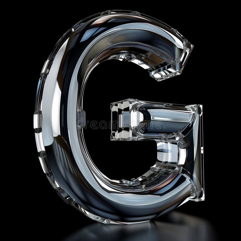 Letter G in Luxury and Futuristic Style. the Letter is Front Facing and ...