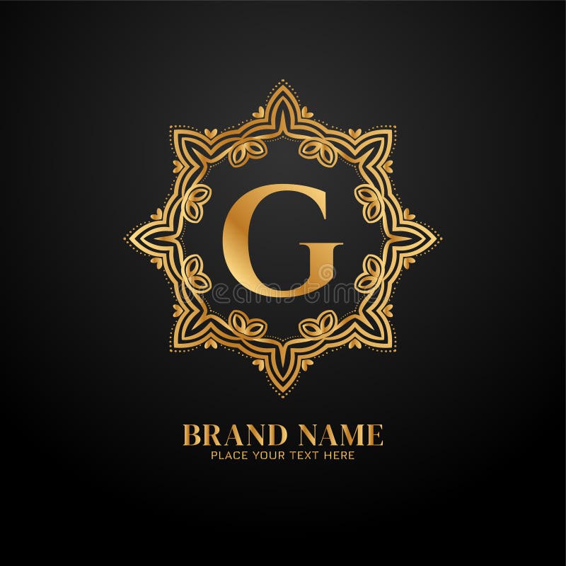 Letter G Luxury Premium Brand Logo Concept Design Stock Vector ...