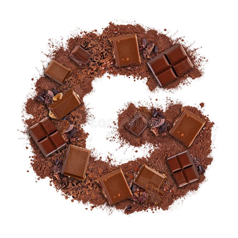 Letter G Made of Chocolate Bar Stock Photo - Image of snack, cacao ...