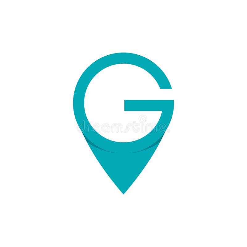 Letter G with Map Pin Logo Vector Icon Illustration Stock Vector ...