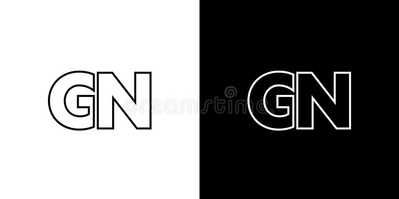 Letter G and N, GN Logo Design Template. Minimal Monogram Initial Based ...