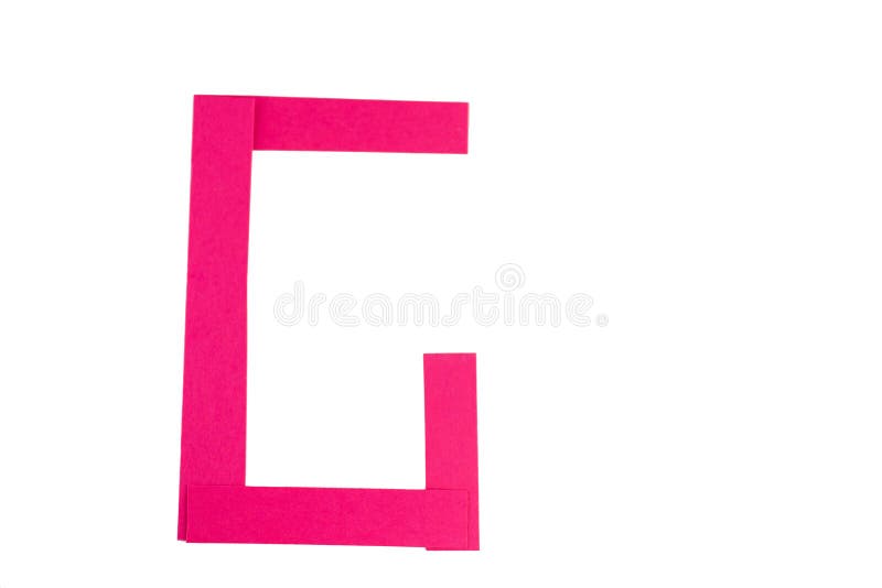 Letter G from Parts of Red Paper Stock Photo - Image of color ...