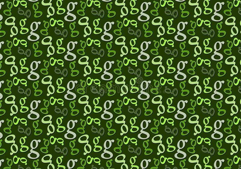 Letter G Pattern In Different Color Green Shades Pattern Stock ...