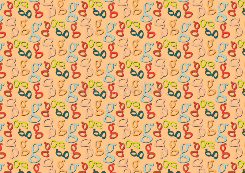 Letter G Pattern in Different Color Shades Pattern Stock Illustration ...
