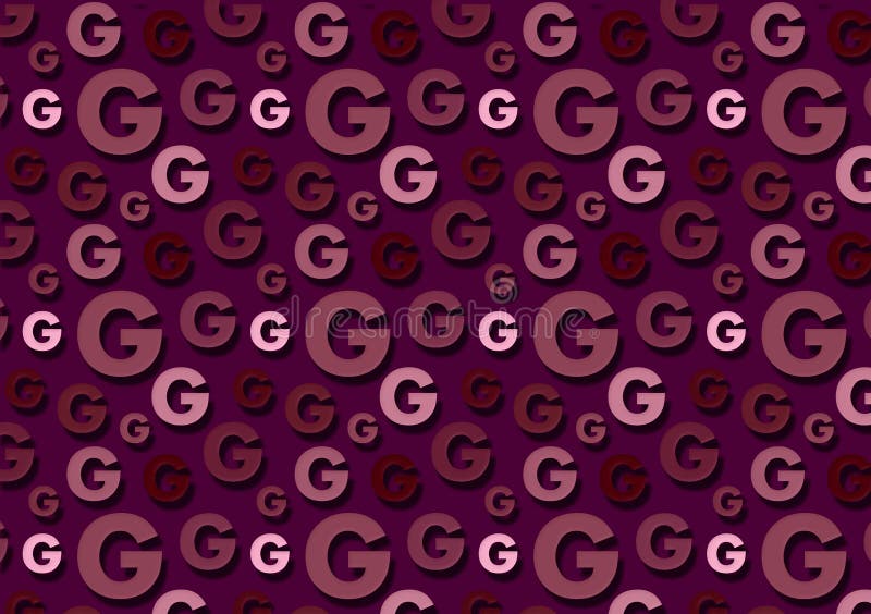 Letter G Pattern in Different Color Shades Pattern Stock Illustration ...