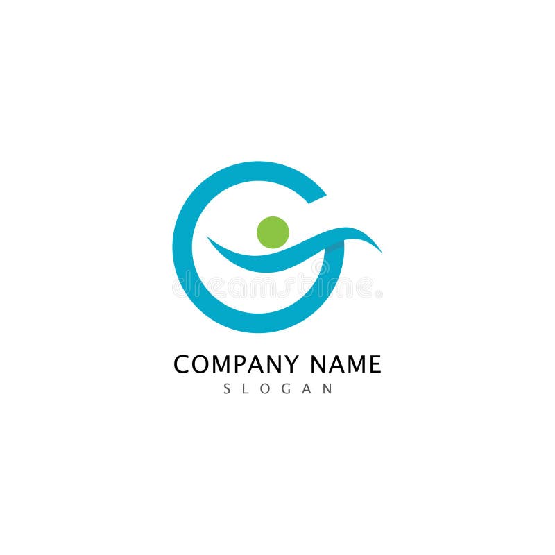 Letter G People Logo Template Icon Symbol Stock Illustration ...