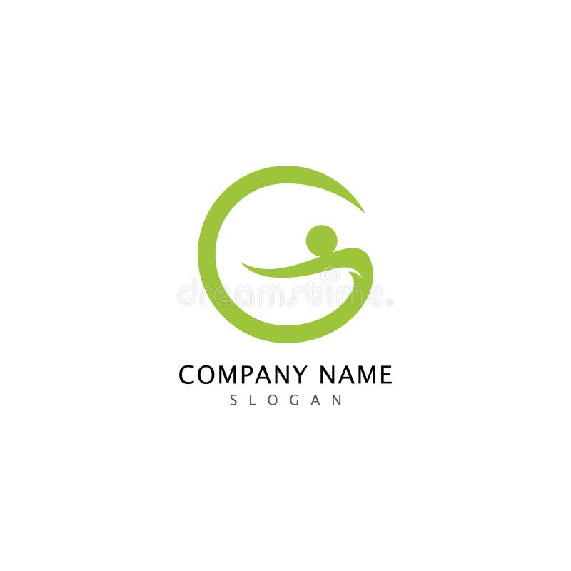 Letter G People Logo Template Icon Symbol Stock Illustration ...