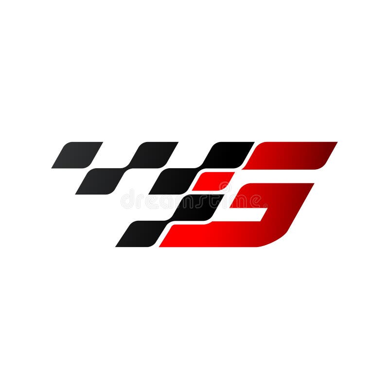 Letter B with Racing Flag Logo Stock Vector - Illustration of ...