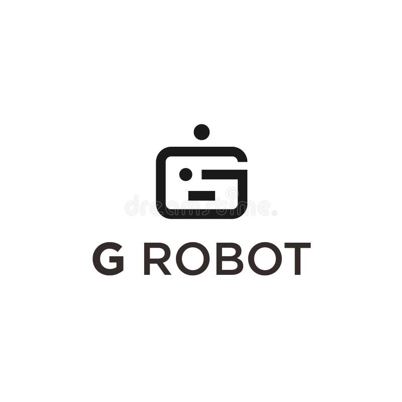 Letter G Robot Logo Design Vector Illustration Stock Vector ...