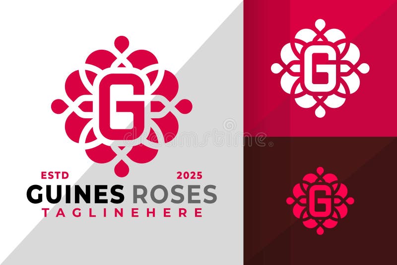 Letter G Rose Logo Icon Vector Design Illustration Stock Vector ...
