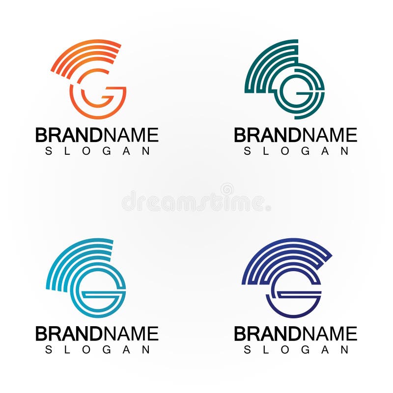 Letter G Signal Connect Circle Wireless Internet Wifi Logo Design ...