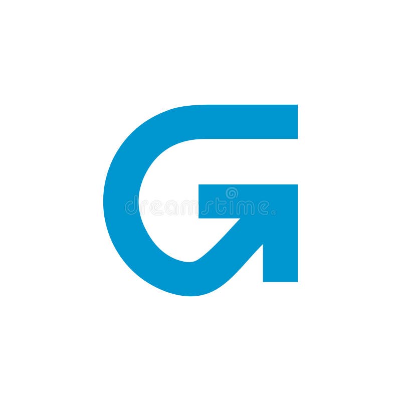 Letter G Simple Geometric Arrow Up Logo Vector Stock Vector ...