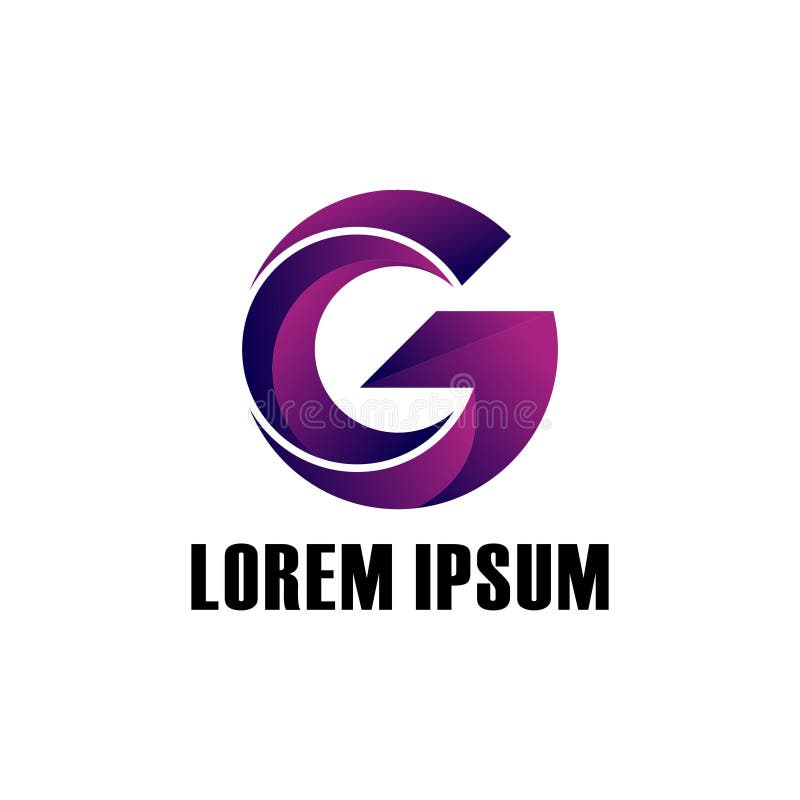 Letter G Simple Logo Icon Design Vector. Stock Vector - Illustration of ...