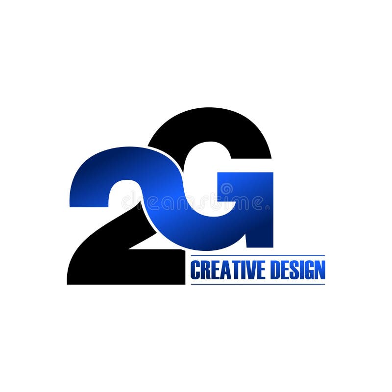 Letter 2G Simple Logo Icon Design Vector Stock Vector - Illustration of ...