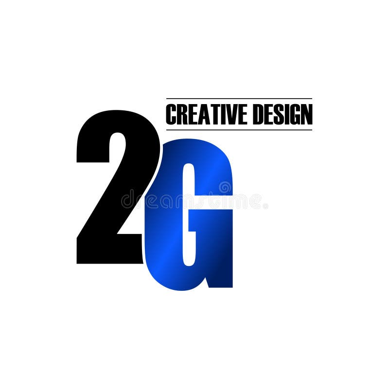Letter 2G Simple Logo Icon Design Vector Stock Vector - Illustration of ...
