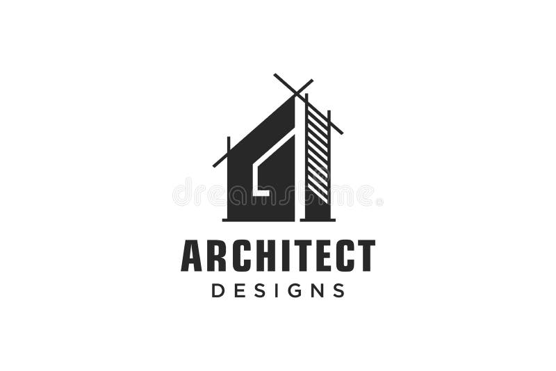 Letter G Simple Modern Building Architecture Logo Design with Line Art ...
