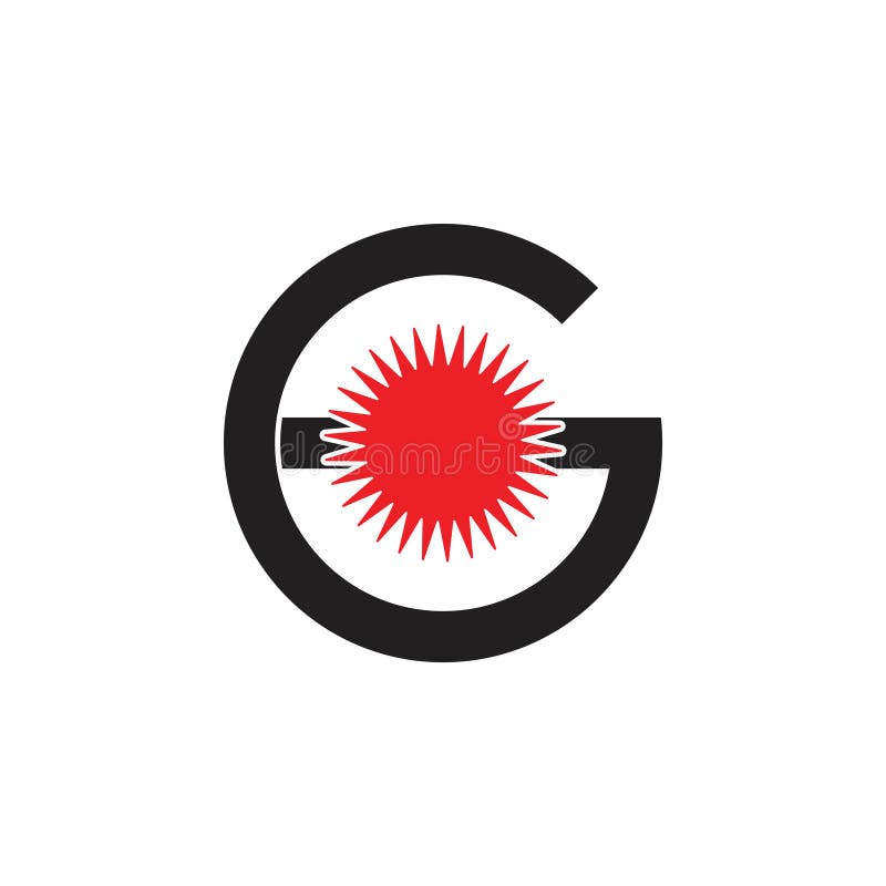 Letter G Sun Bright Design Logo Vector Stock Vector - Illustration of ...