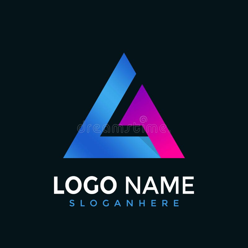 Letter G Triangle Modern Logo Design Vector Illustration Stock Vector ...