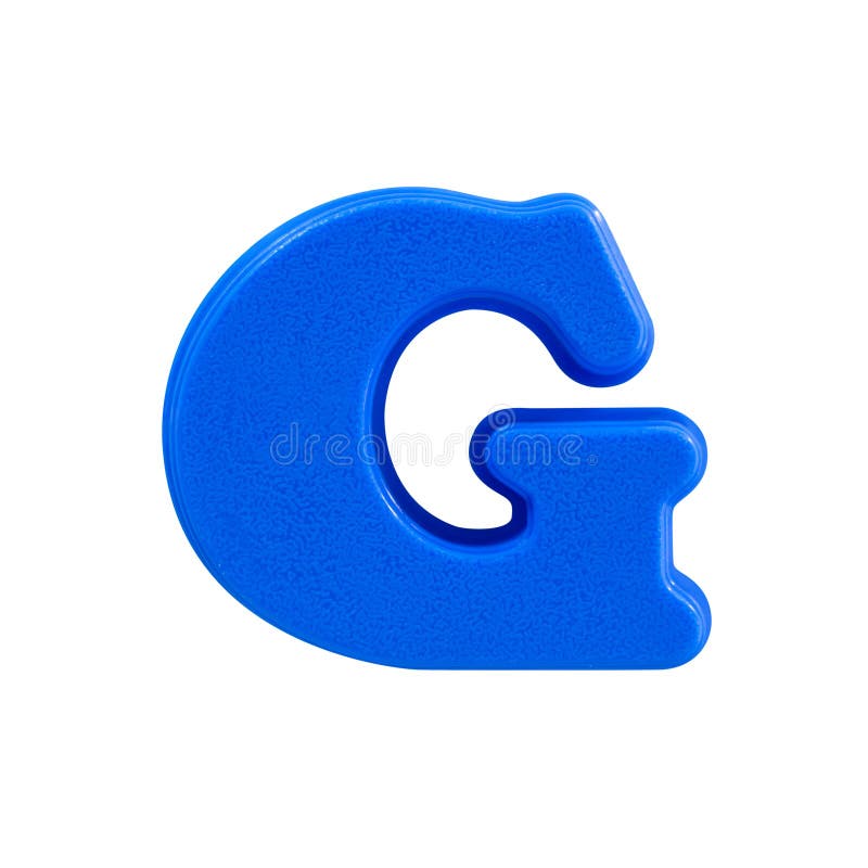 Letter G Uppercase Alphabet Plastic White Background Clipping Path ...