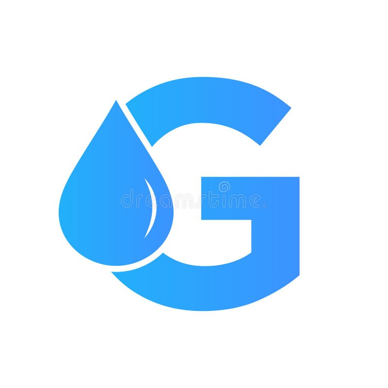 Letter G Water Logo Element Vector Template. Water Drop Logo Symbol ...
