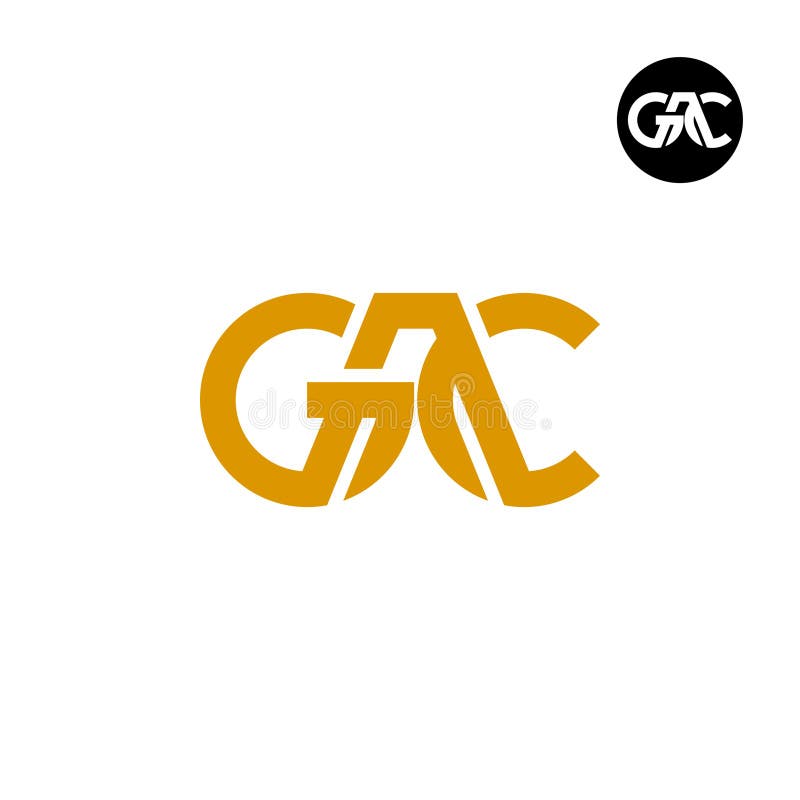 Letter GAC Monogram Logo Design Stock Vector - Illustration of ...