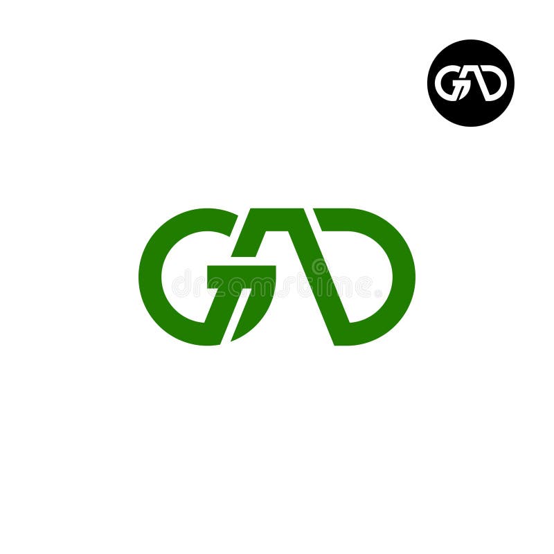 Letter GAD Monogram Logo Design Stock Vector - Illustration of simple ...