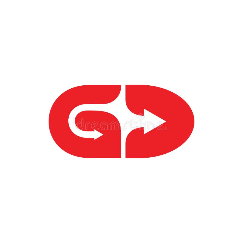 Letter Gd with Arrow Logo Vector Stock Vector - Illustration of ...