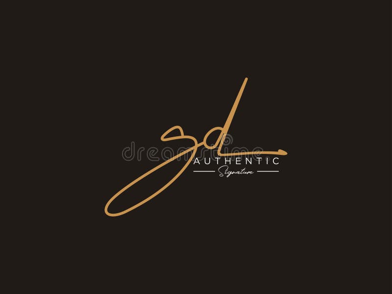 Letter GD Signature Logo Template Vector Stock Vector - Illustration of ...