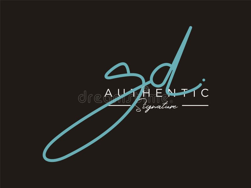 Letter GD Signature Logo Template Vector Stock Vector - Illustration of ...