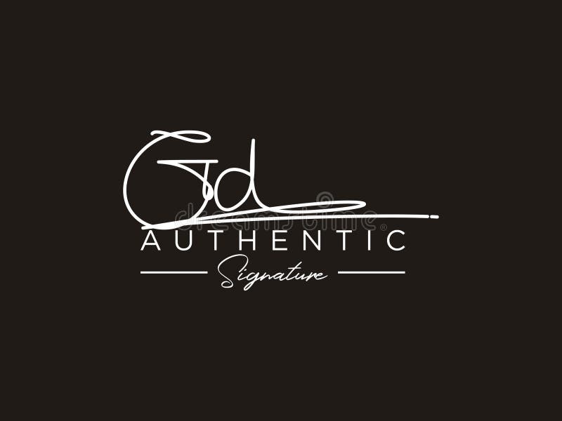 Letter GD Signature Logo Template Vector Stock Vector - Illustration of ...