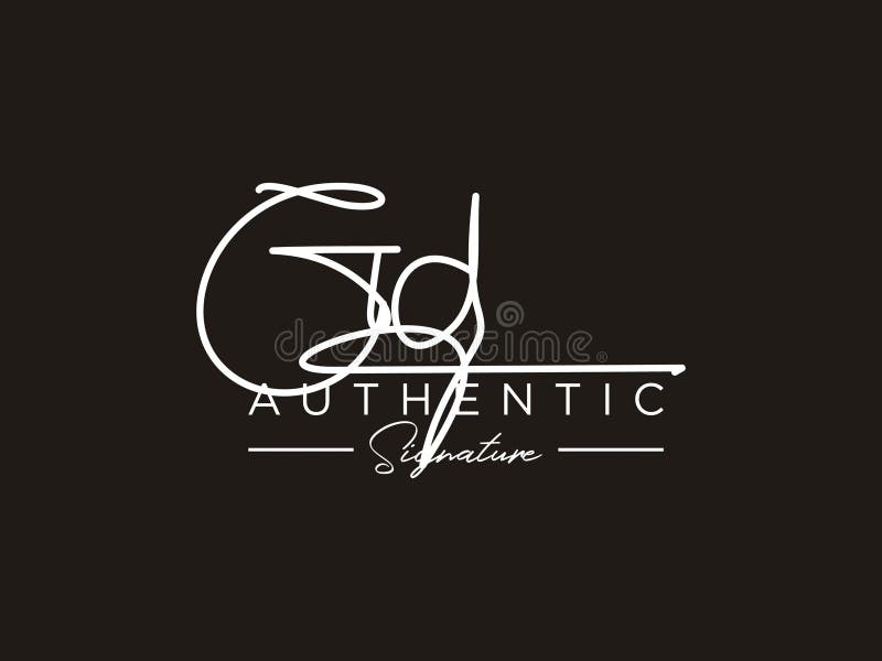 Letter GD Signature Logo Template Vector Stock Vector - Illustration of ...
