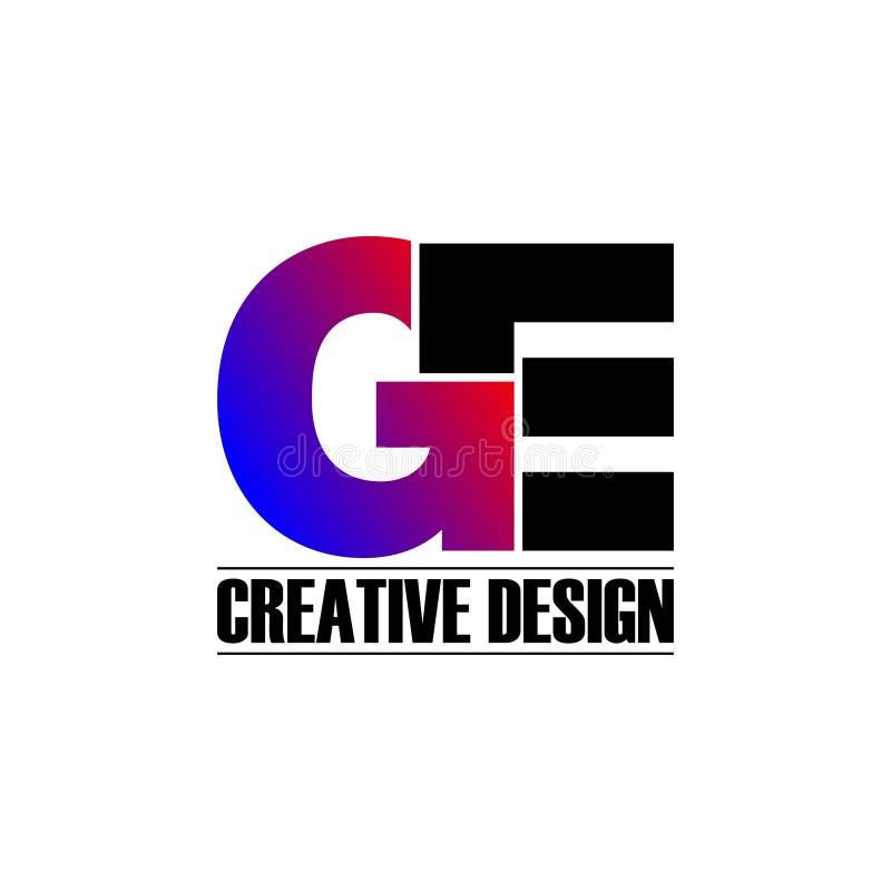 Letter GE Monogram Logo Icon Design Vector. Stock Vector - Illustration ...