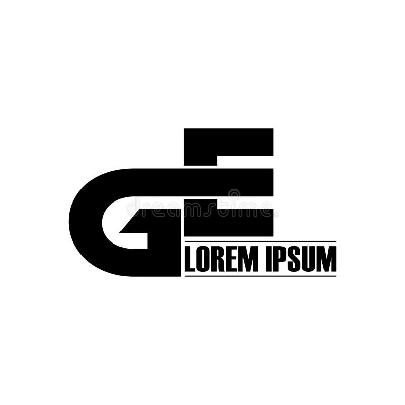 Letter GE Simple Monogram Logo Icon Design. Stock Vector - Illustration ...