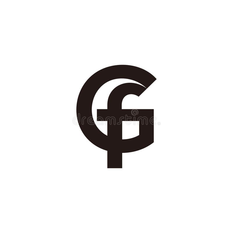 Letter Gf Linked Bold Font Simple Logo Vector Stock Vector ...