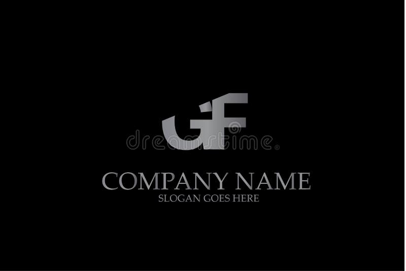 Letter GF Vector Logotype Template. Stock Vector - Illustration of ...